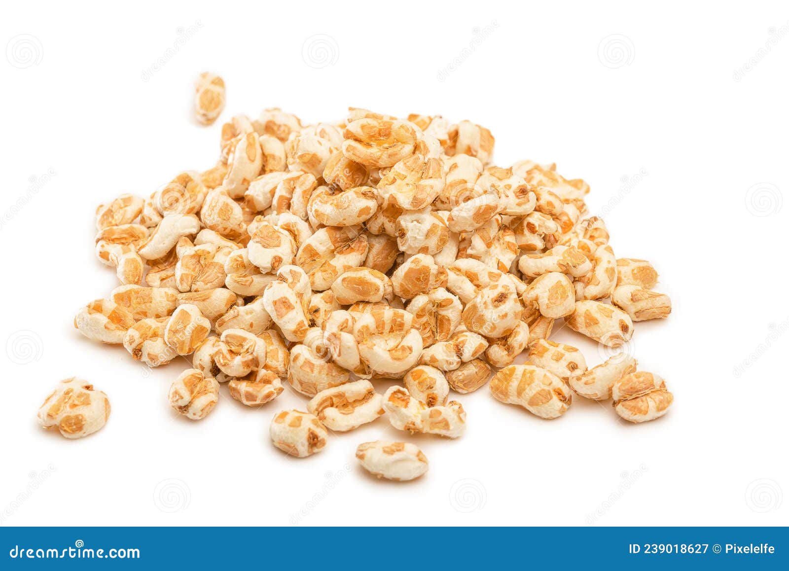 Puffed Spelt Isolated - Healthy Breakfast Stock Image - Image of grain ...
