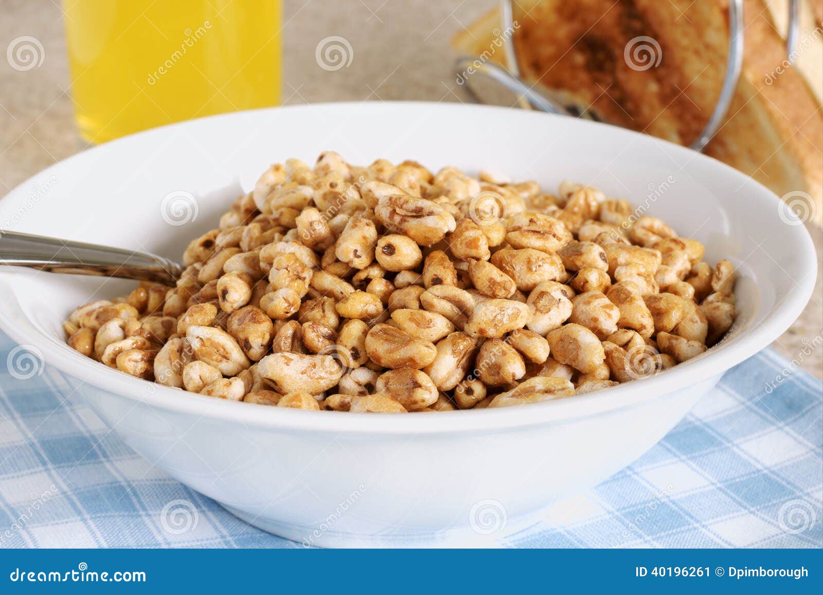 Puffed Wheat Cereal stock image. Image of breakfast, honey - 40196261