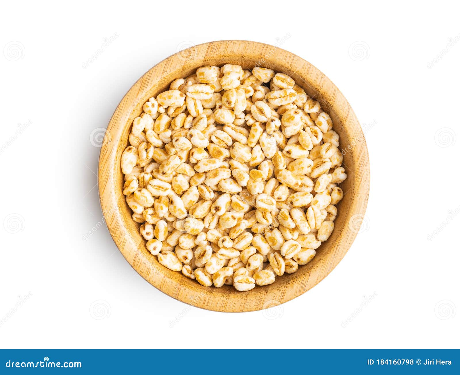 Puffed Wheat Covered with Honey in Bowl Stock Photo - Image of meal ...