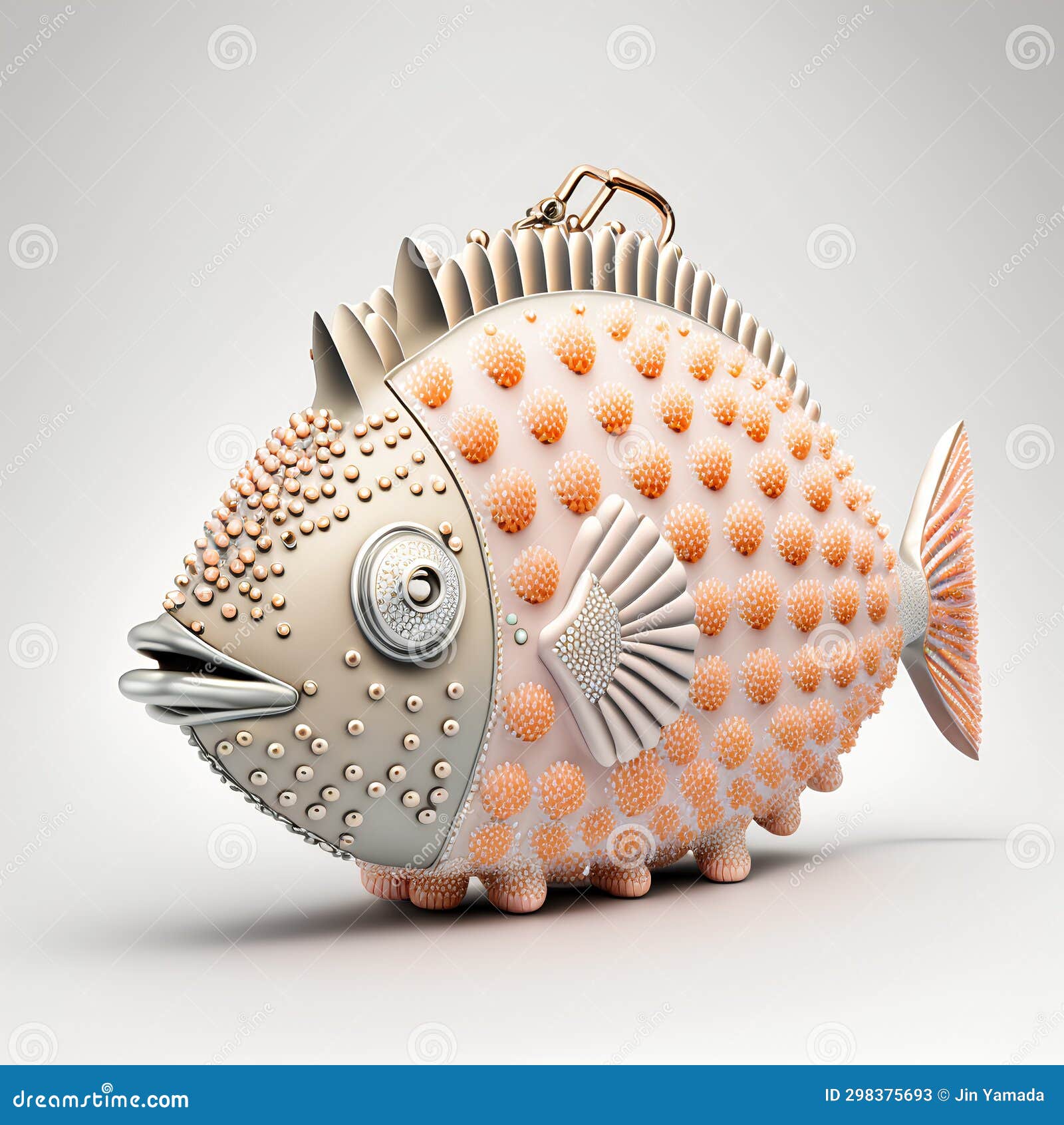 Puffer Fish Isolated on White Background. 3d Render Illustration Stock ...