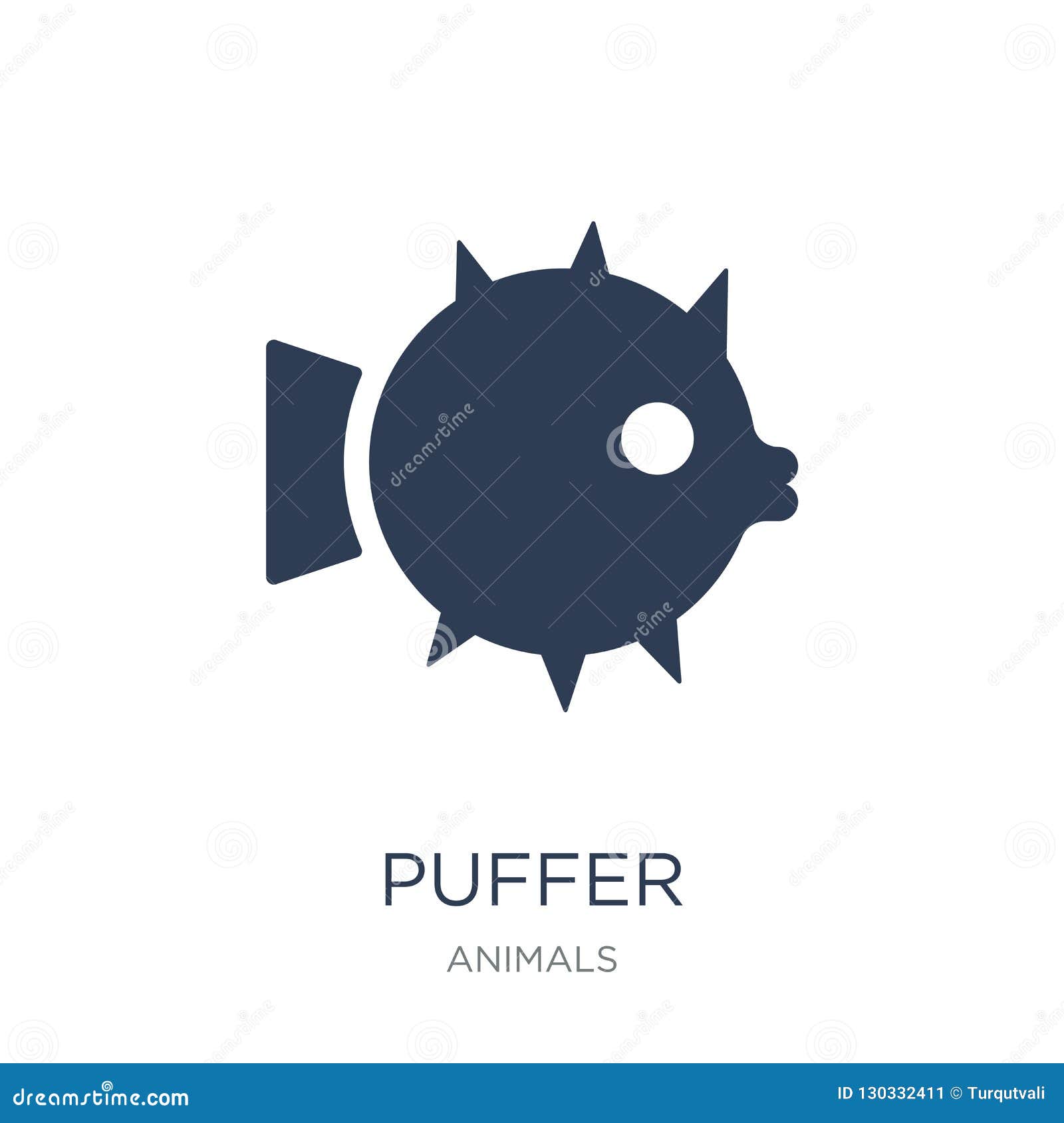 Puffer Icon. Trendy Flat Vector Puffer Icon on White Background Stock ...