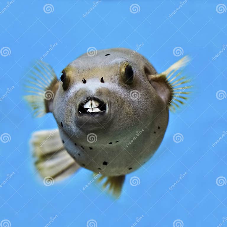 Pufferfish, Seal Face Puffer Fish. Stock Image - Image of ocean ...