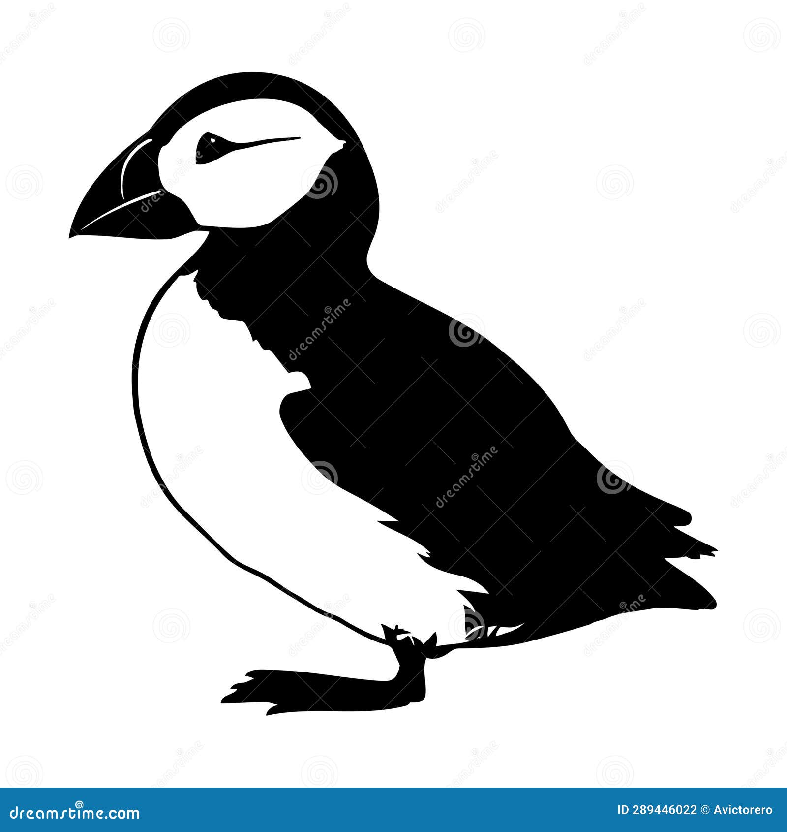 Puffin bird icon symbol stock vector. Illustration of icon - 289446022