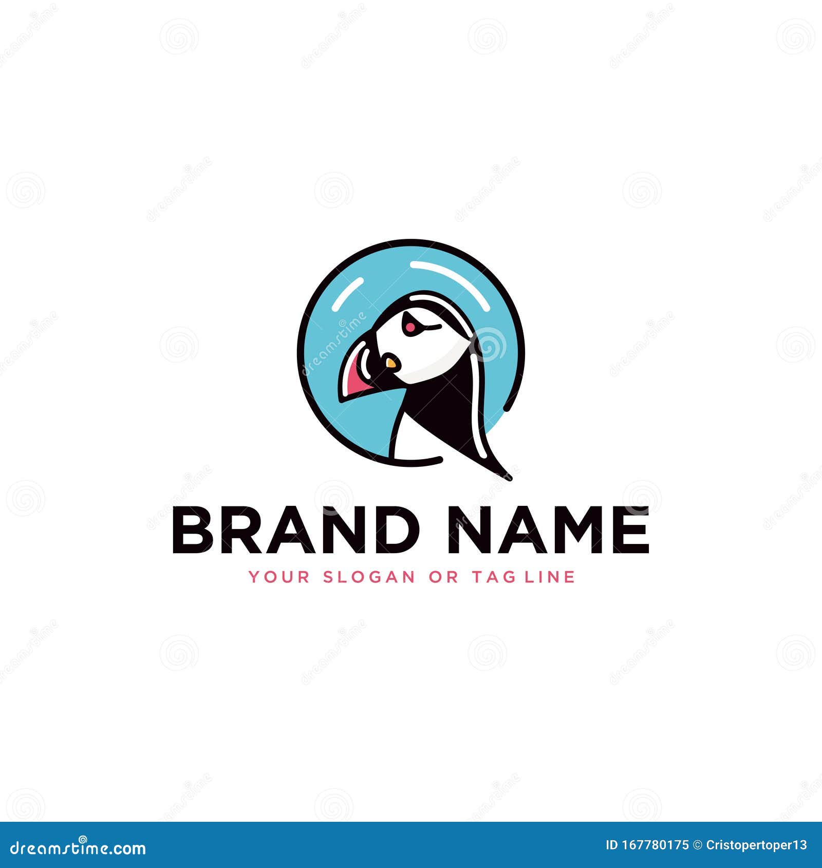 Puffin Logo Vector Template Stock Vector - Illustration of brand ...