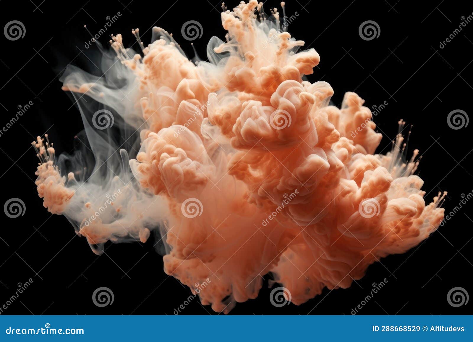 Puffs of Smoke Forming Unique Shapes in Zero Gravity Stock Image ...