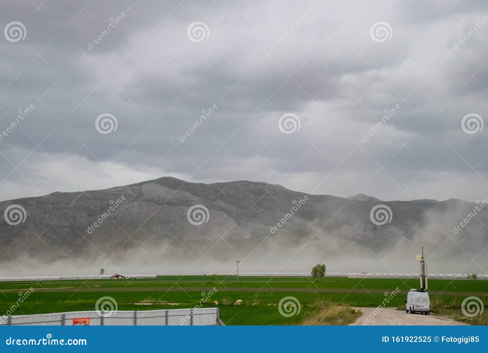Puffs of Steam from Hot Spring Near the Mountains Stock Image - Image ...