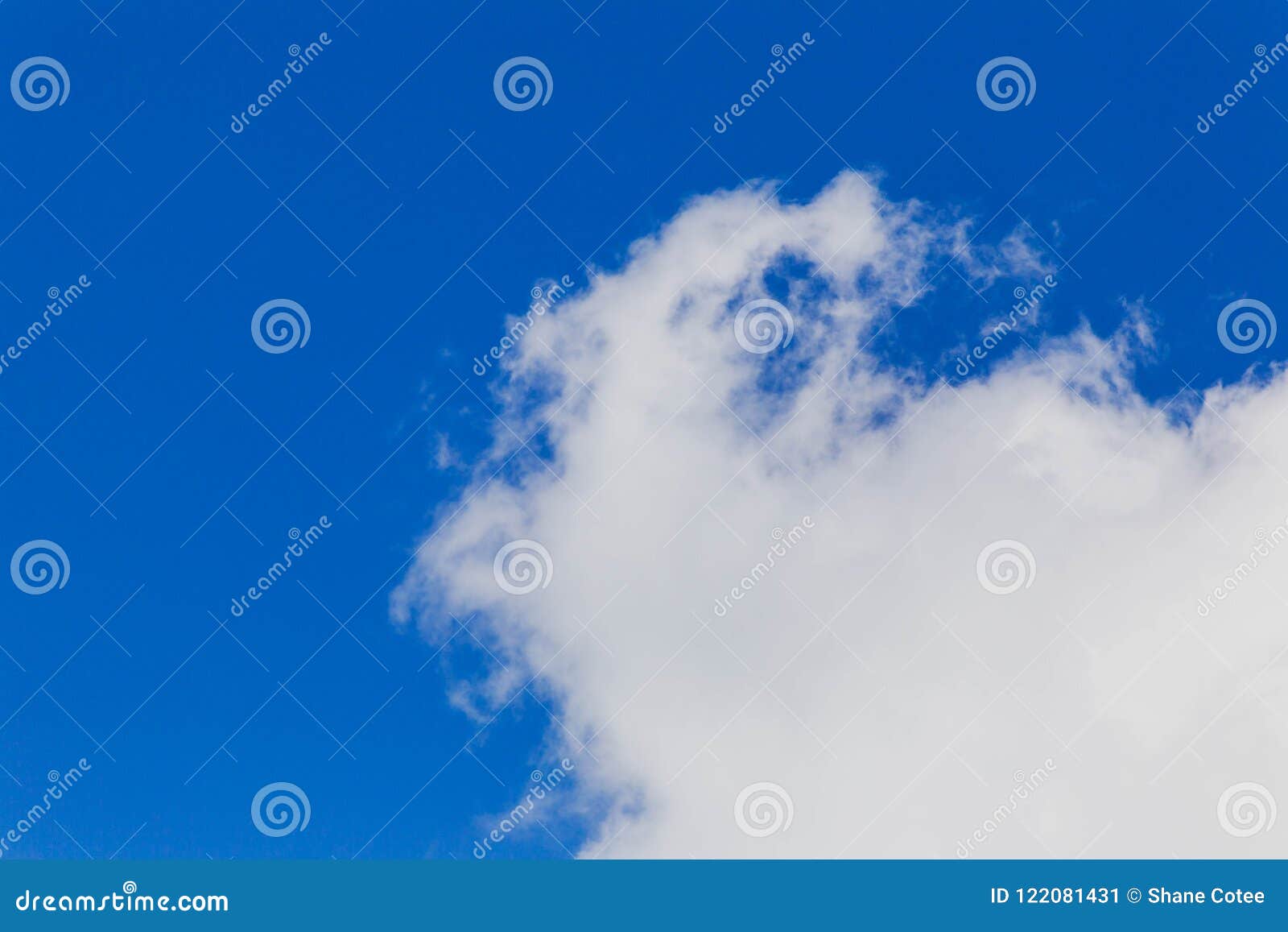Puffy, Wispy Cloud in Blue Sky Stock Image - Image of heaven, pattern ...