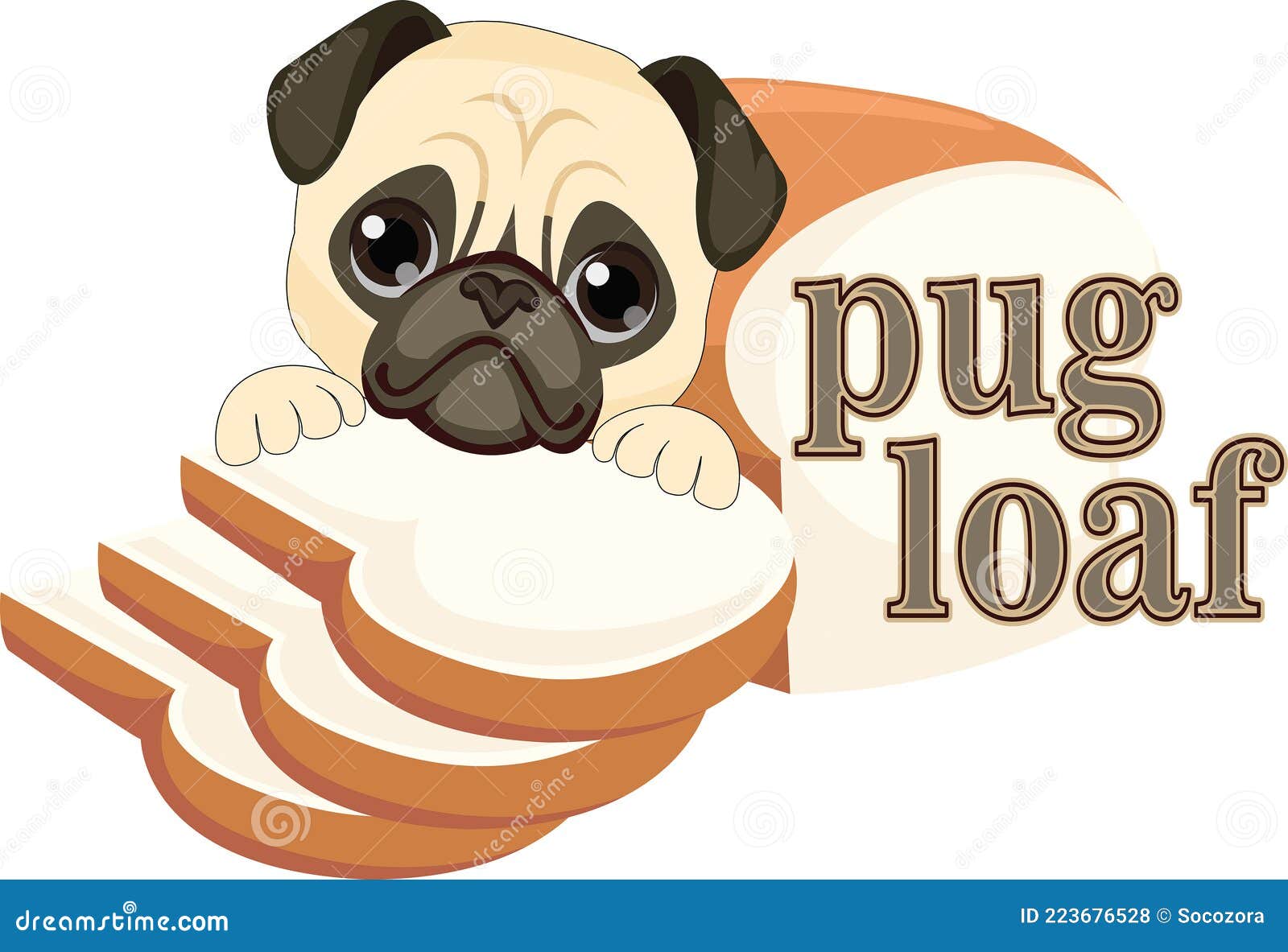 Pug Loaf Stock Illustrations – 33 Pug Loaf Stock Illustrations, Vectors ...