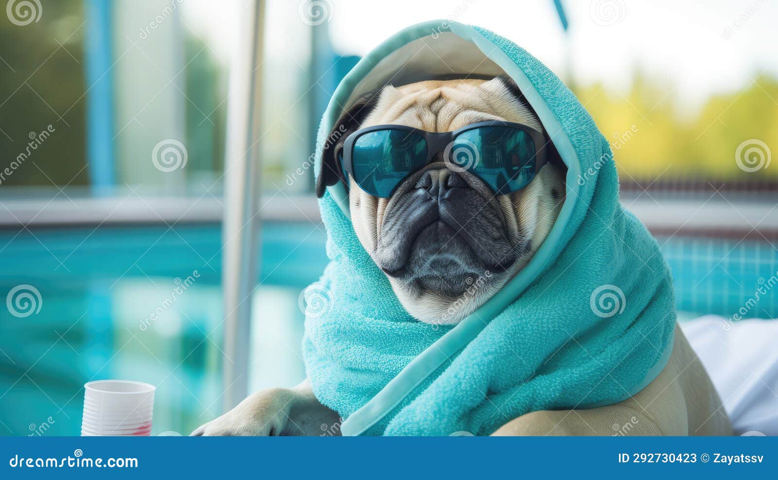 Pug Relaxed from Spa Procedures Stock Image - Image of grooming ...
