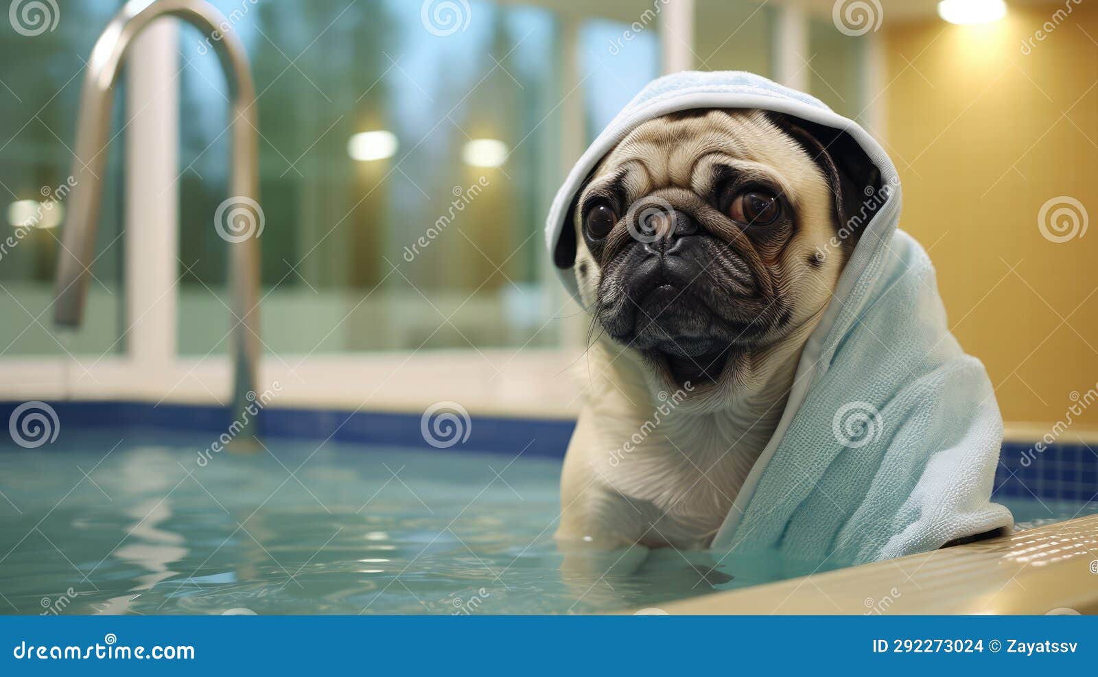 Pug Relaxed from Spa Procedures Stock Photo - Image of massage, relax ...