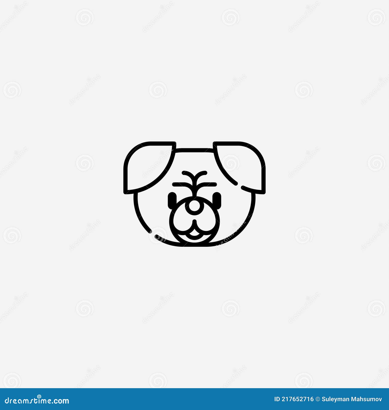 Pug Vector Icon Sign Symbol Stock Vector - Illustration of design ...