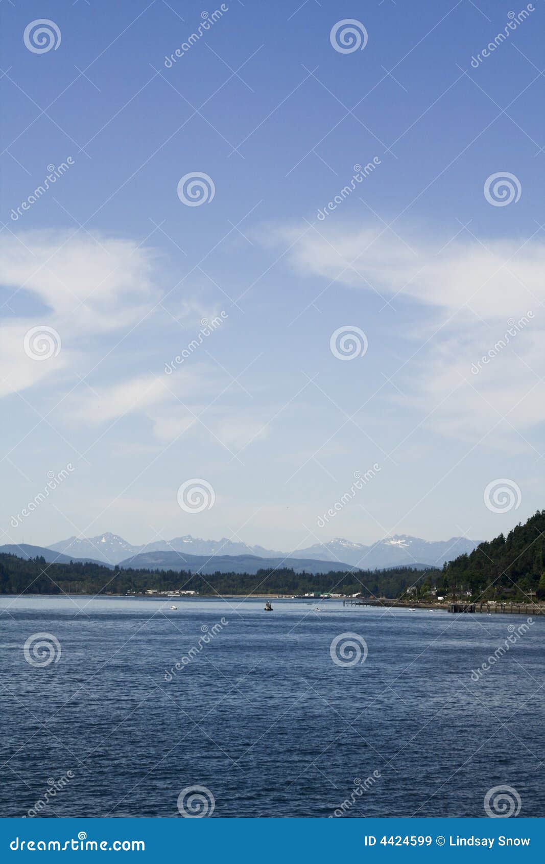 Puget sound stock image. Image of copy, warm, water, sunny - 4424599