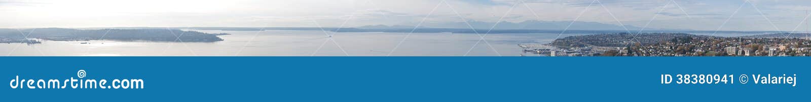 Puget Sound Panorama stock image. Image of ocean, river - 38380941