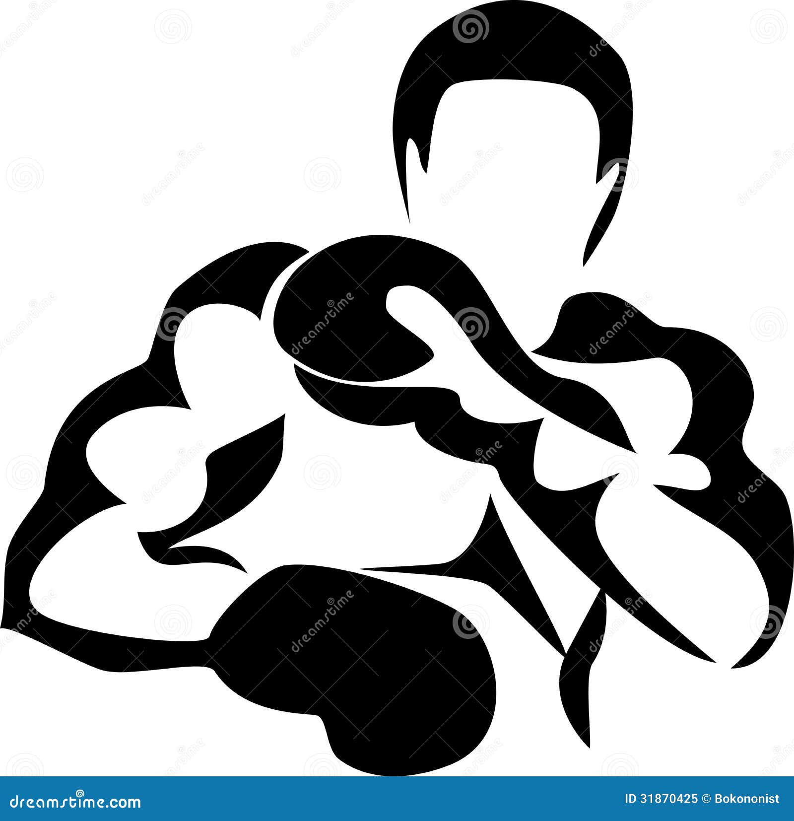 Pugile illustrazione vettoriale. Illustrazione di corpo - 31870425