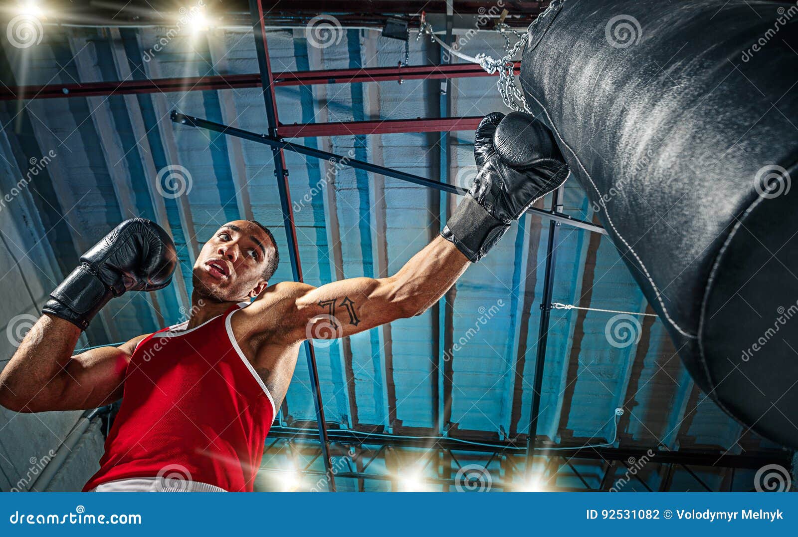 Pugile Maschio Afroamericano Fotografia Stock - Immagine di ...