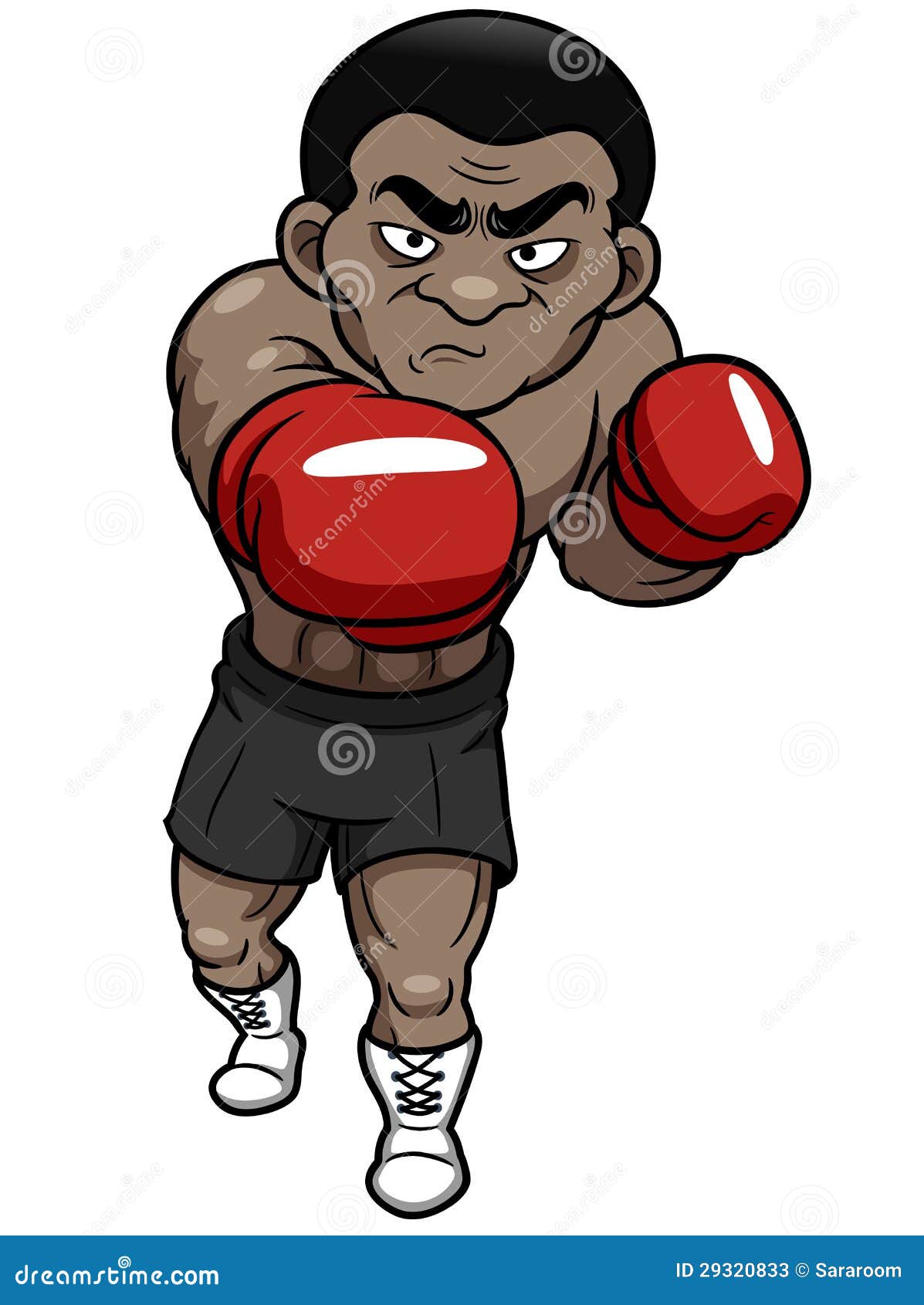 Pugilista Dos Desenhos Animados Ilustração do Vetor - Ilustração de ...