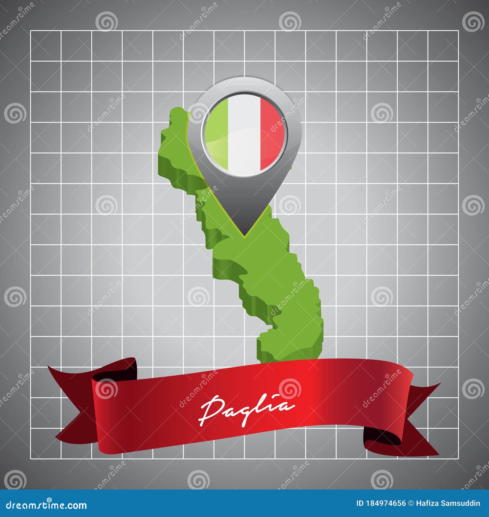 Puglia Map with Map Pointer. Vector Illustration Decorative Design ...