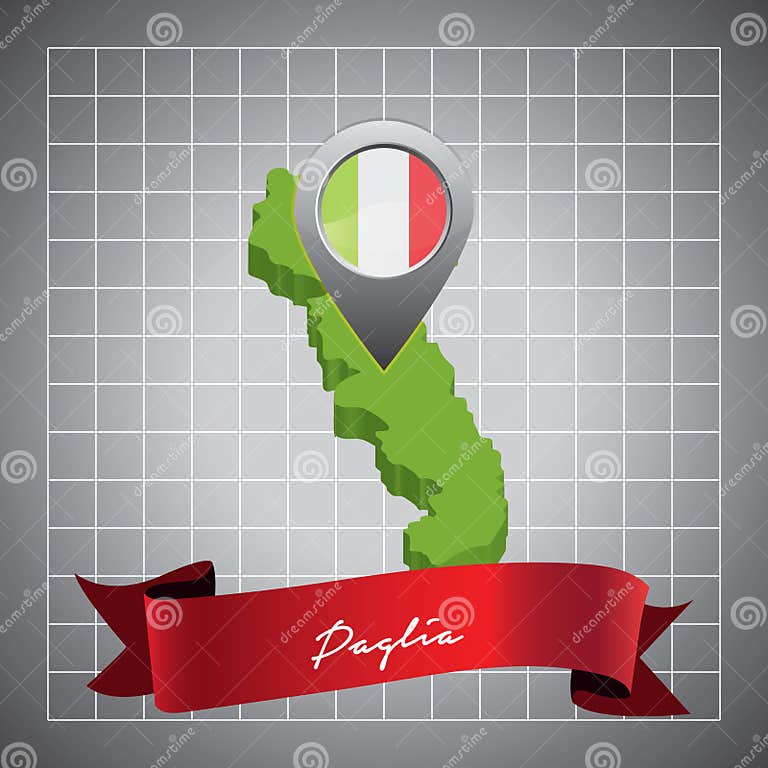 Puglia Map with Map Pointer. Vector Illustration Decorative Design ...