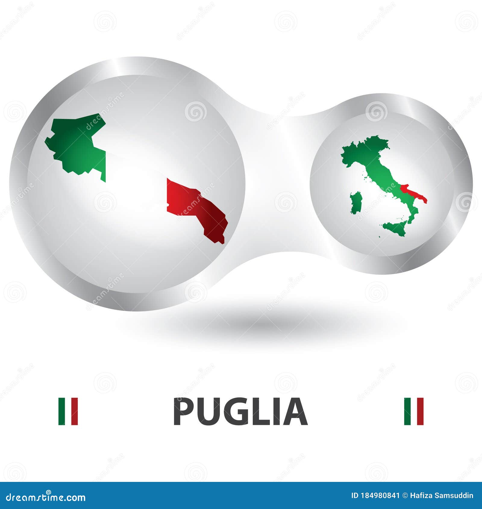 Puglia Map. Vector Illustration Decorative Design Stock Illustration ...