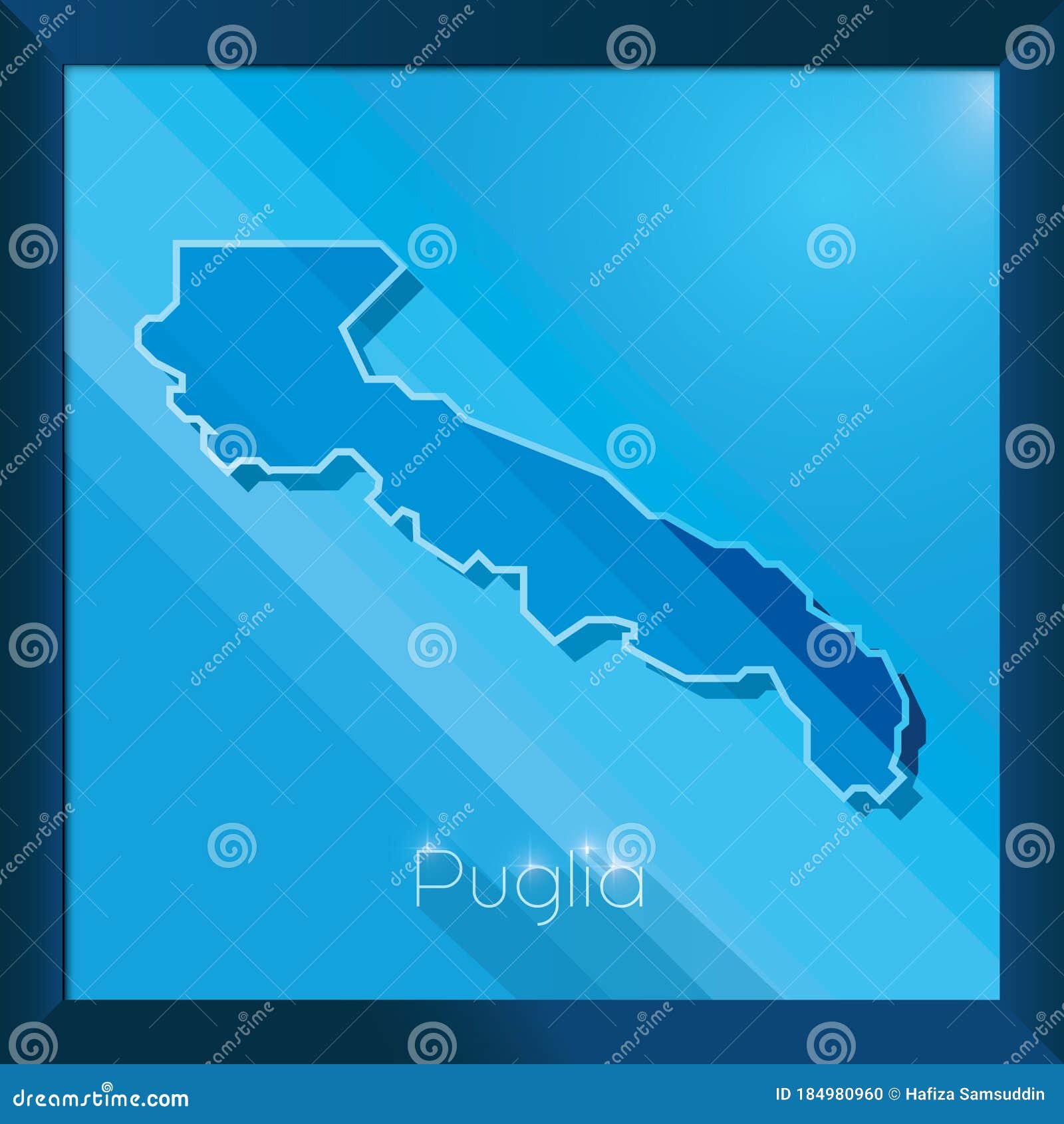 Puglia Map. Vector Illustration Decorative Design Stock Illustration ...