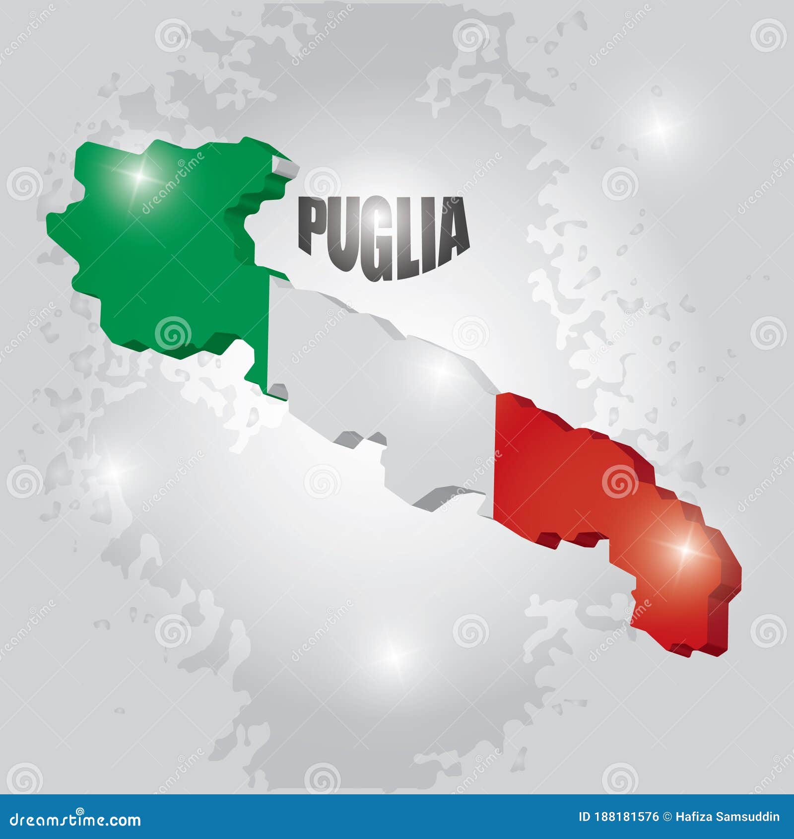 Puglia Map. Vector Illustration Decorative Design Stock Vector ...