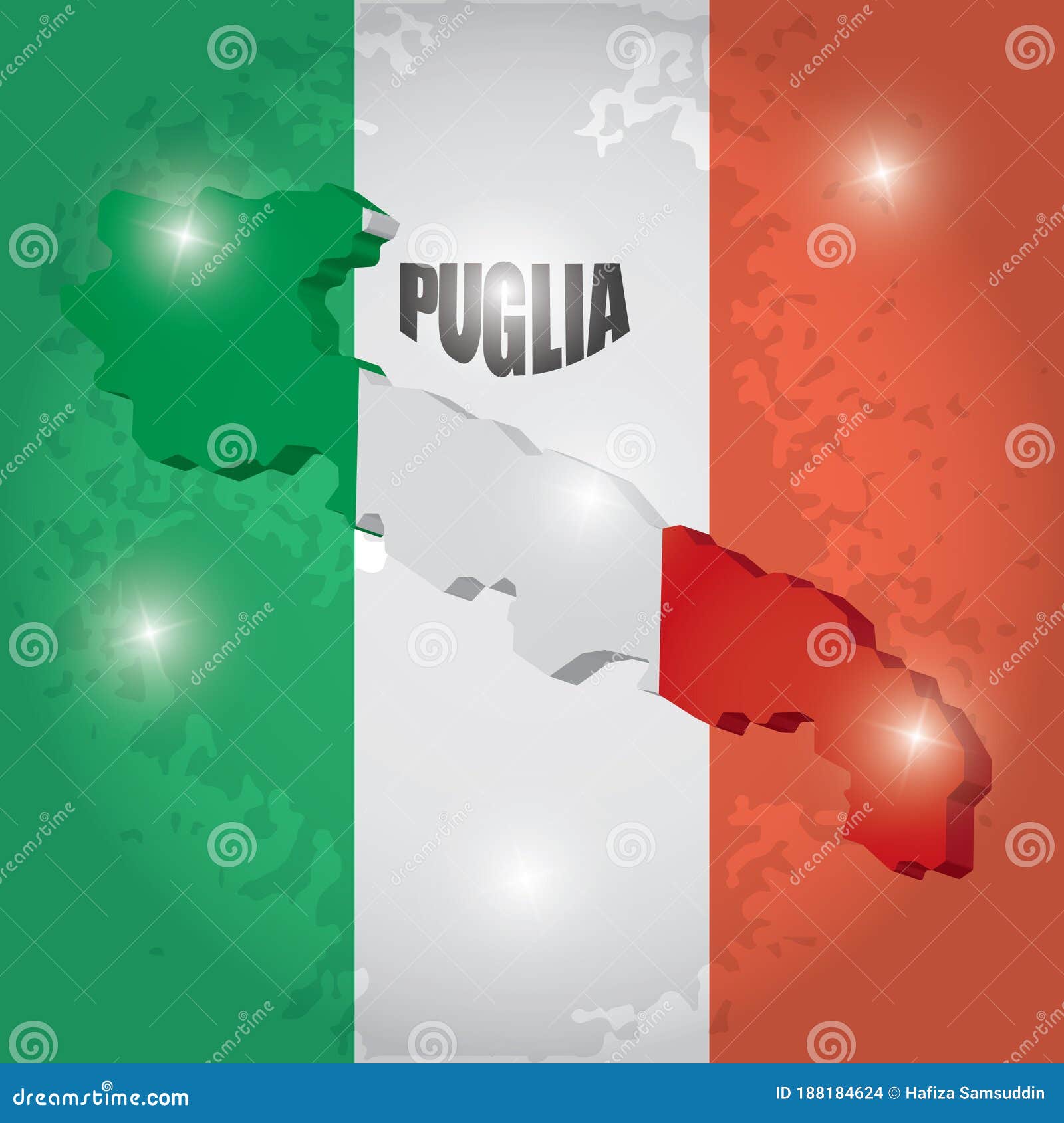 Puglia Map. Vector Illustration Decorative Design Stock Vector ...