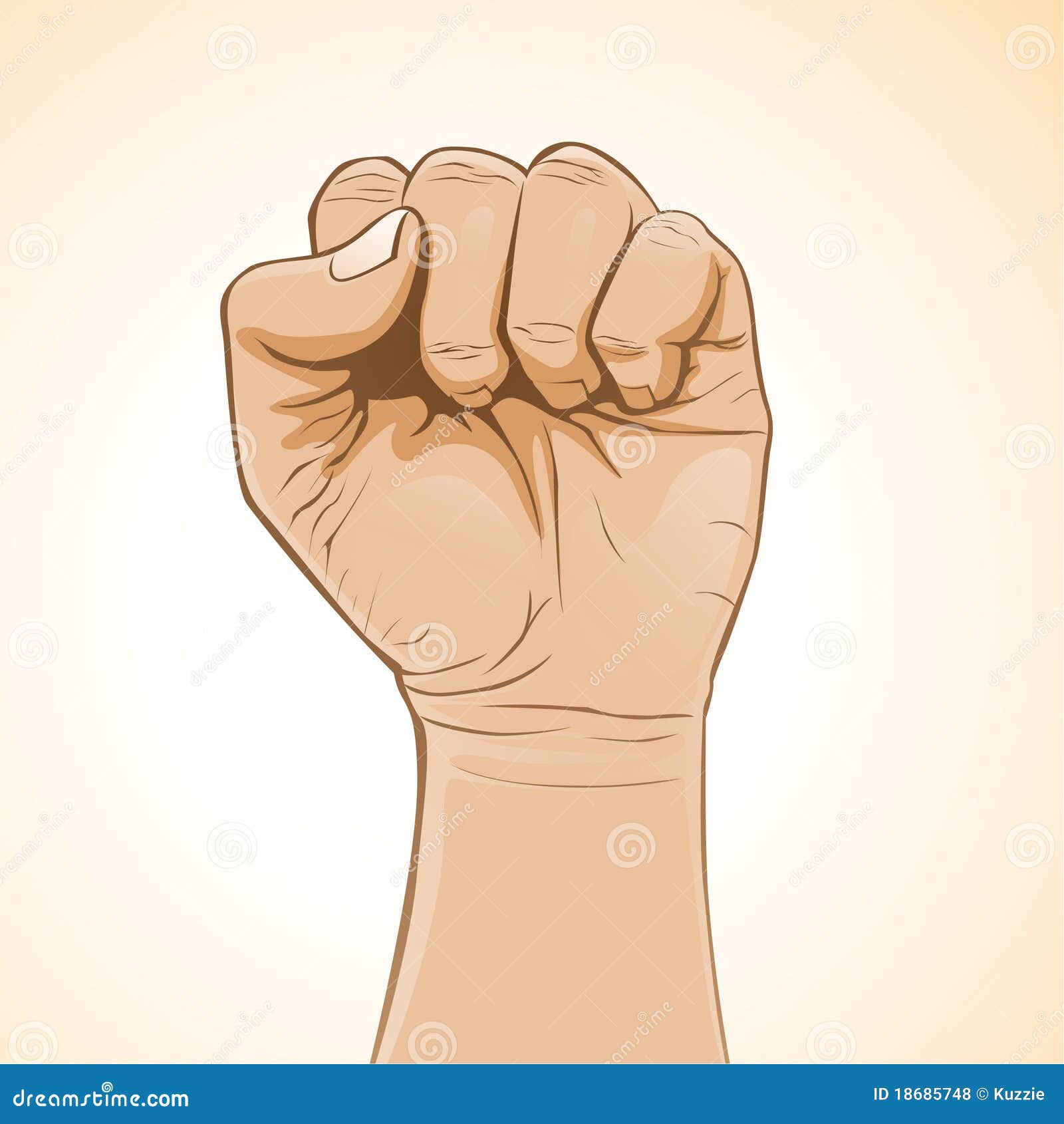 Pugno illustrazione vettoriale. Illustrazione di successo - 18685748