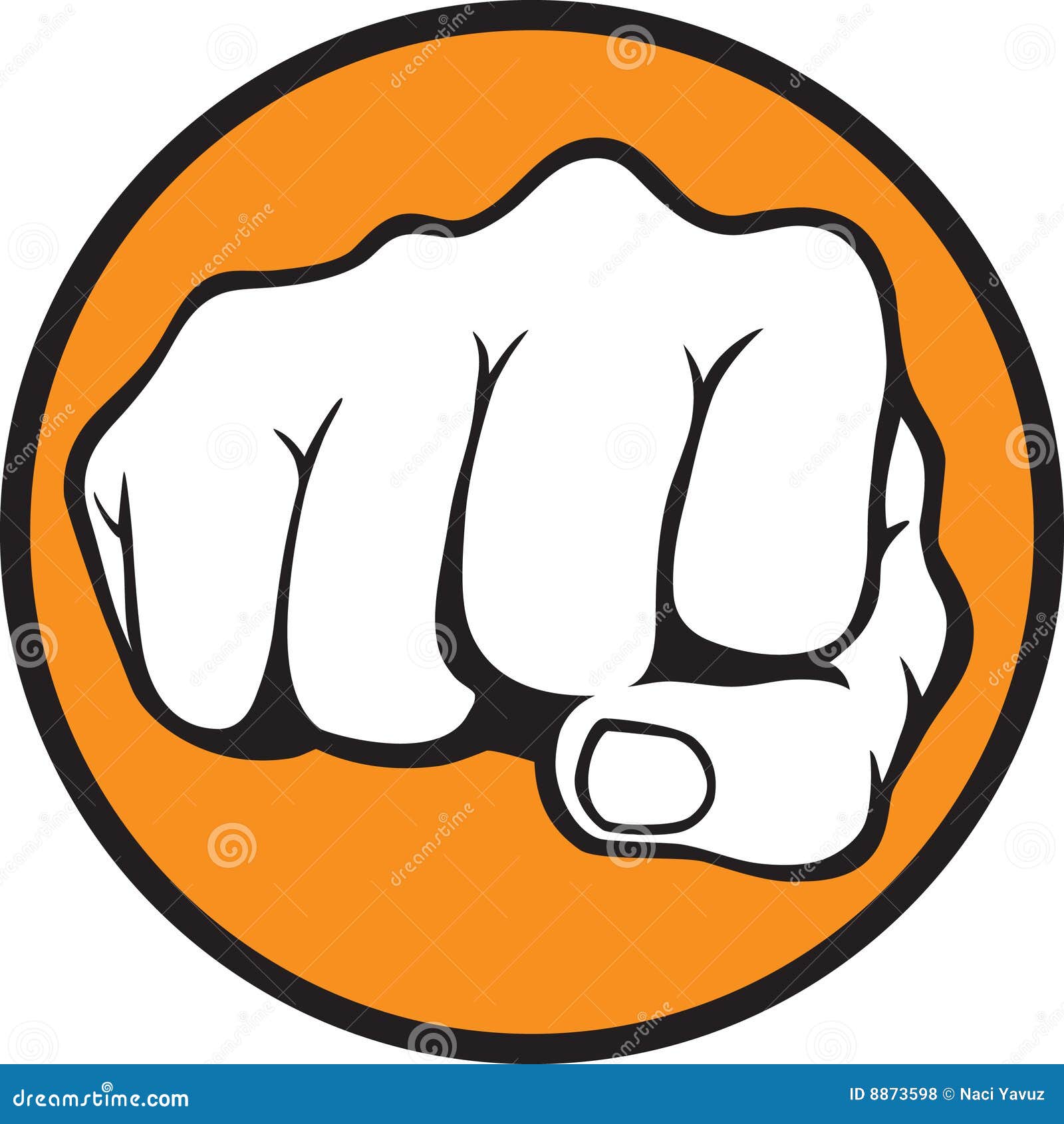 Pugno illustrazione vettoriale. Illustrazione di mano - 8873598