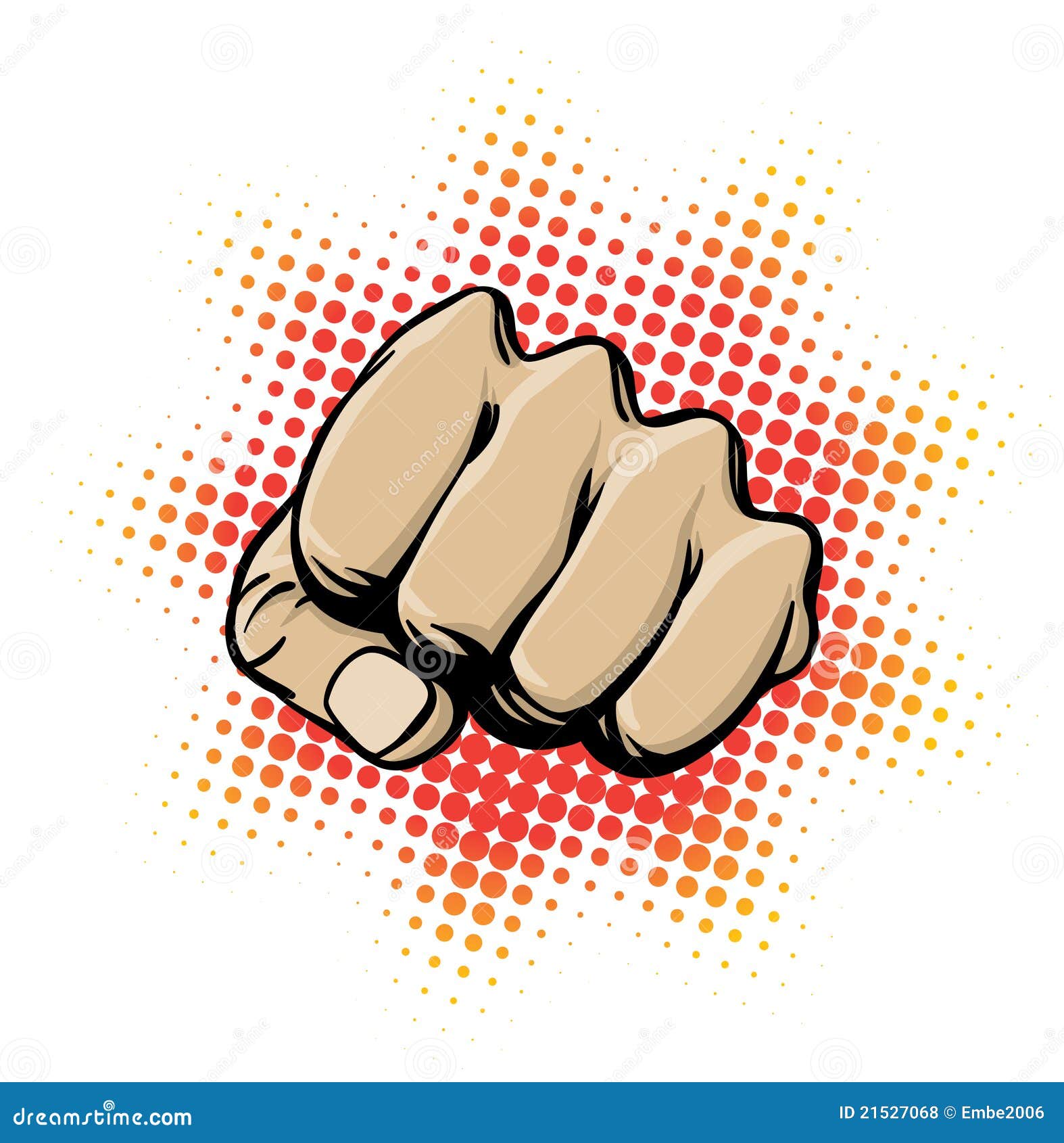 Pugno nell'azione. illustrazione vettoriale. Illustrazione di arte ...
