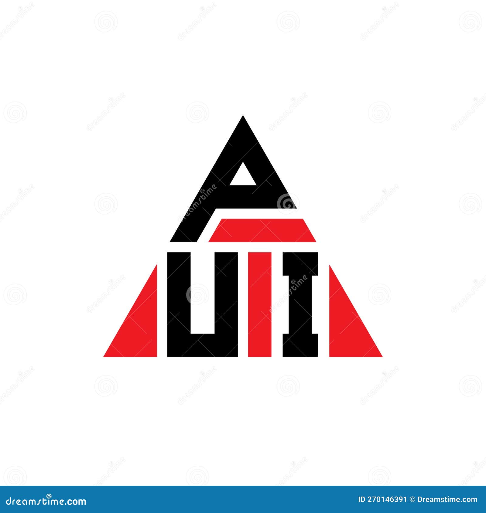PUI Triangle Letter Logo Design with Triangle Shape. PUI Triangle Logo ...