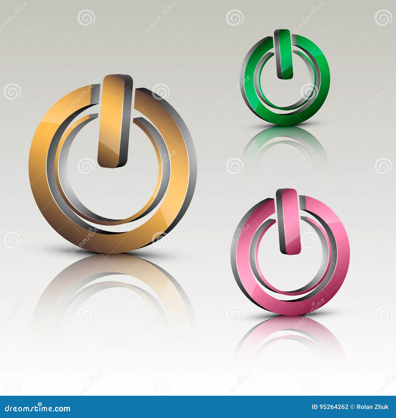 Puissance sur le logo illustration de vecteur. Illustration of vert ...