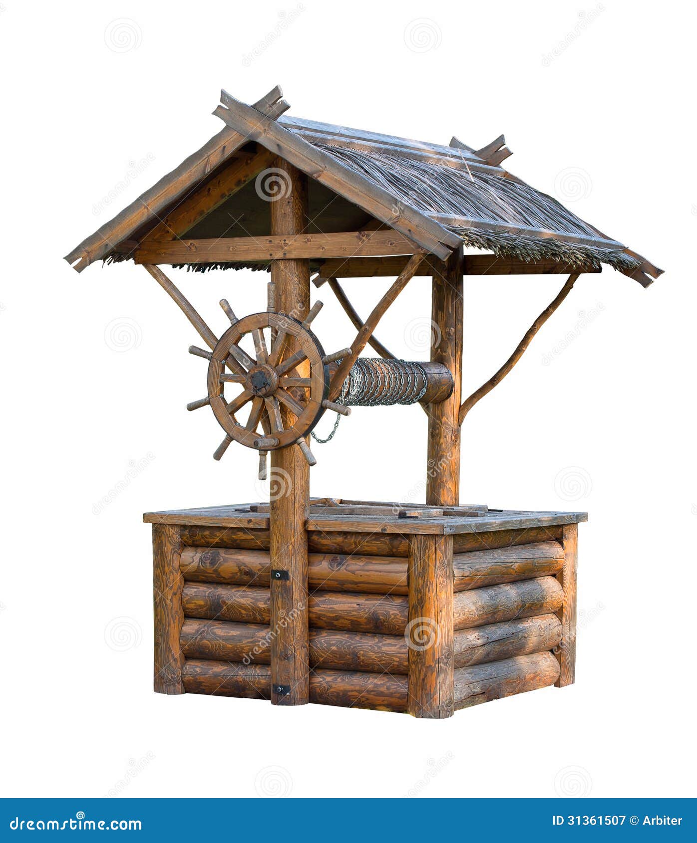 Puits en bois image stock. Image du rural, profondément - 31361507