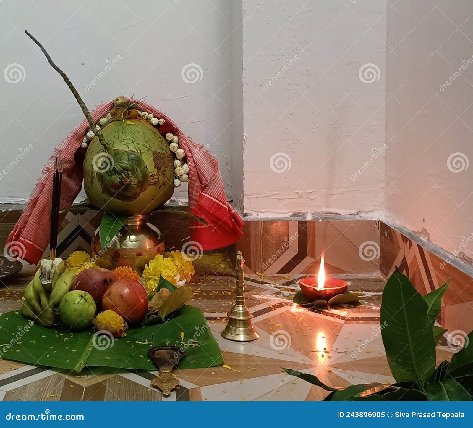 Puja kalash stock image. Image of kalash, hindu, pooja - 243896905