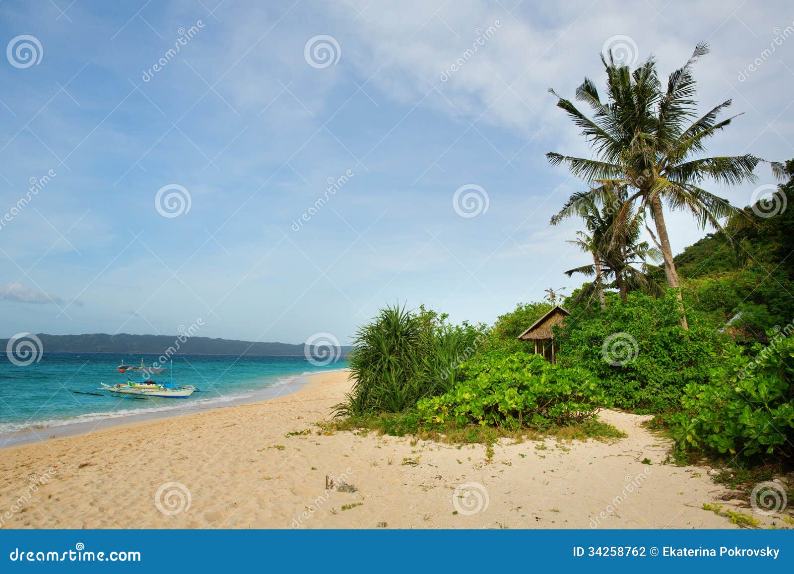 Puka Beach on Boracay, Philippines Stock Photo - Image of exotic, ocean ...