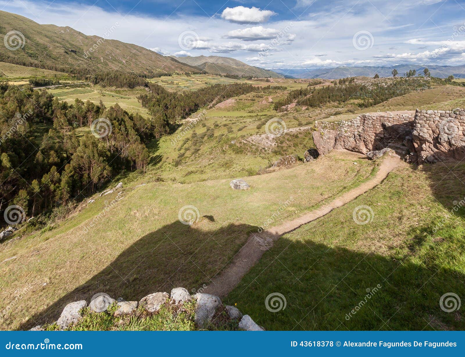 Puka Pucara Cusco Peru stock photo. Image of walls, trees - 43618378