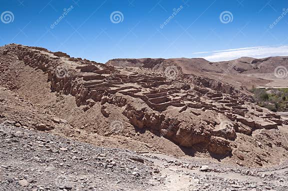 Pukara de Quitor stock image. Image of pukara, ancient - 18136789