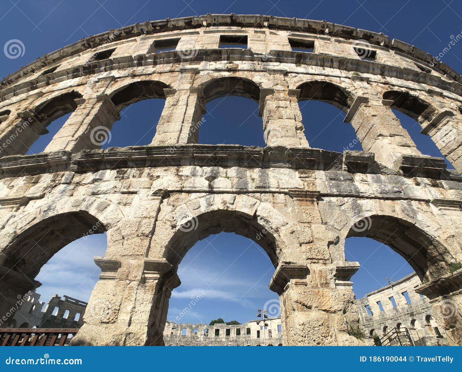 The Pula Arena the Amphitheatre in Pula Stock Photo - Image of ancient ...