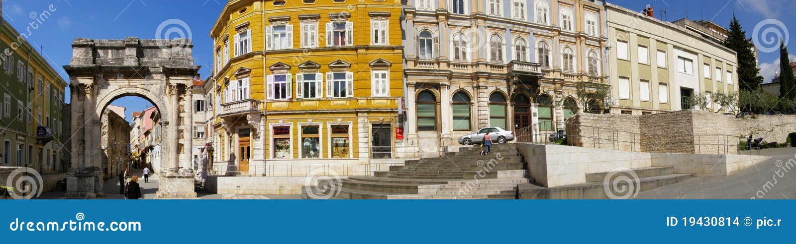 Pula - Croatia panorama editorial stock image. Image of antique - 19430814