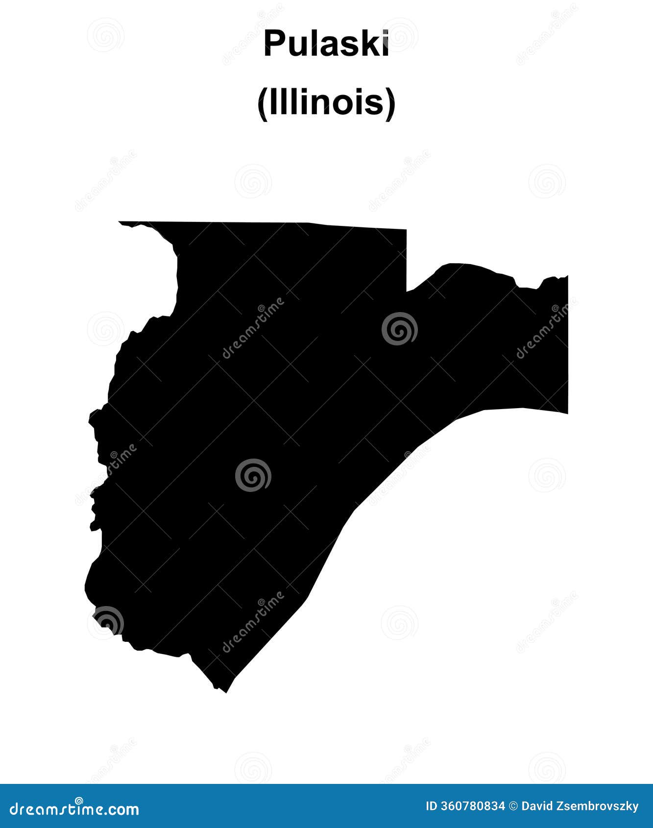 Pulaski outline map stock illustration. Illustration of icon - 360780834