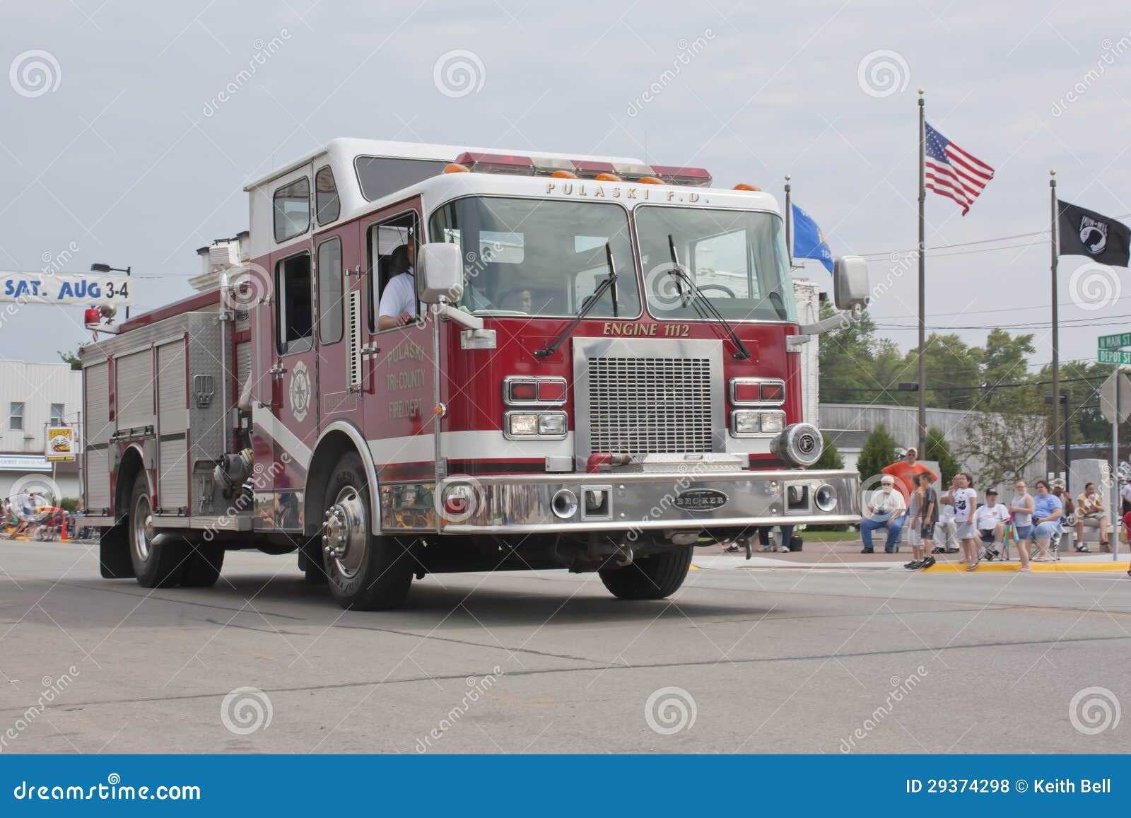Pulaski Engine 1112 Firetruck Close Up Editorial Stock Photo - Image of ...
