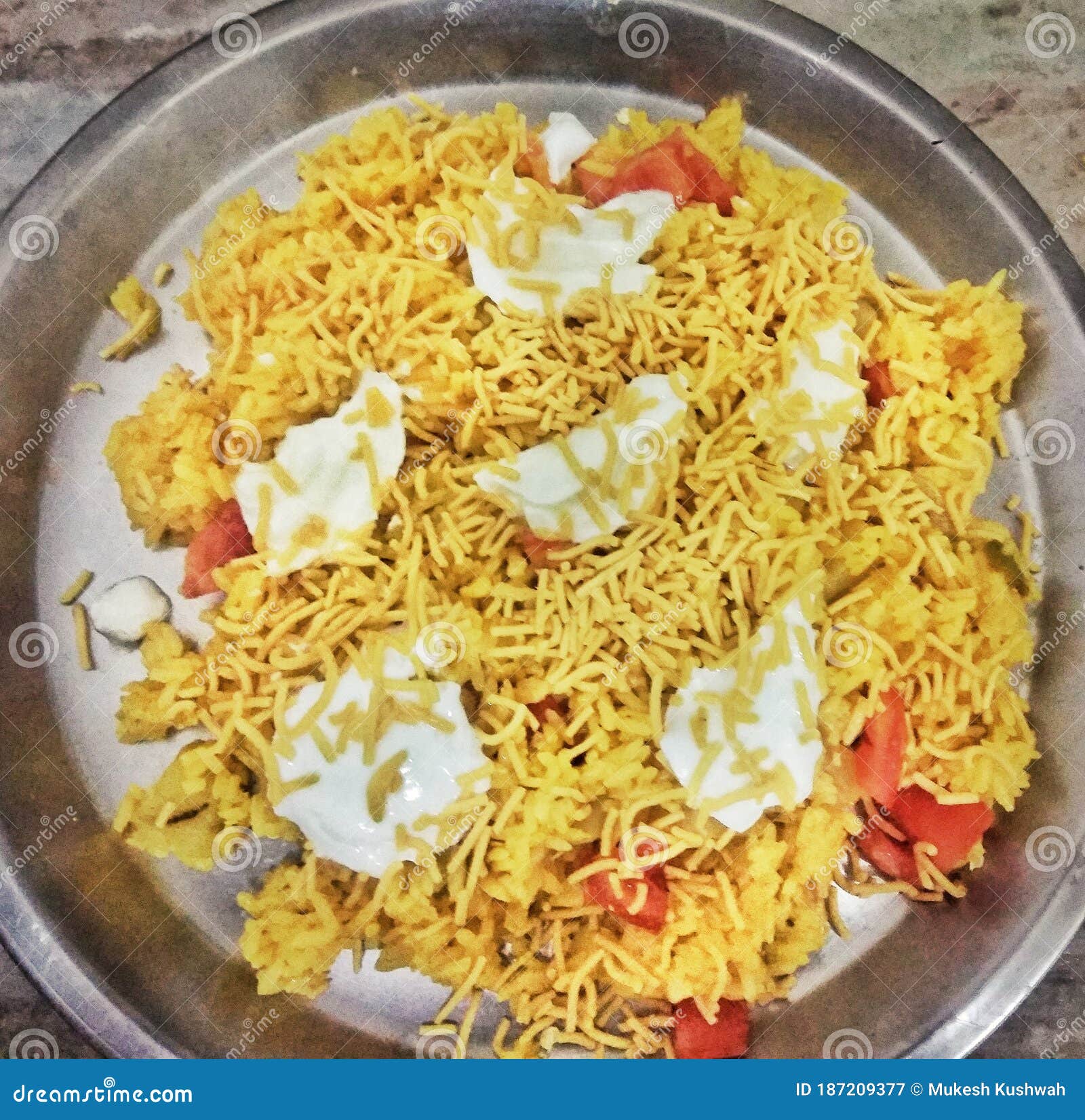 Pulau with curd stock image. Image of breakfast, lunch - 187209377