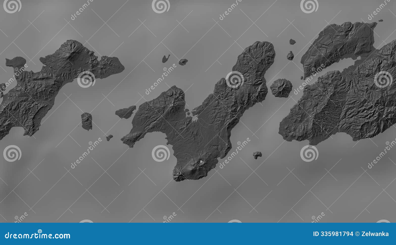 Pulau Pantar. Indonesia. Bilevel Stock Illustration - Illustration of ...