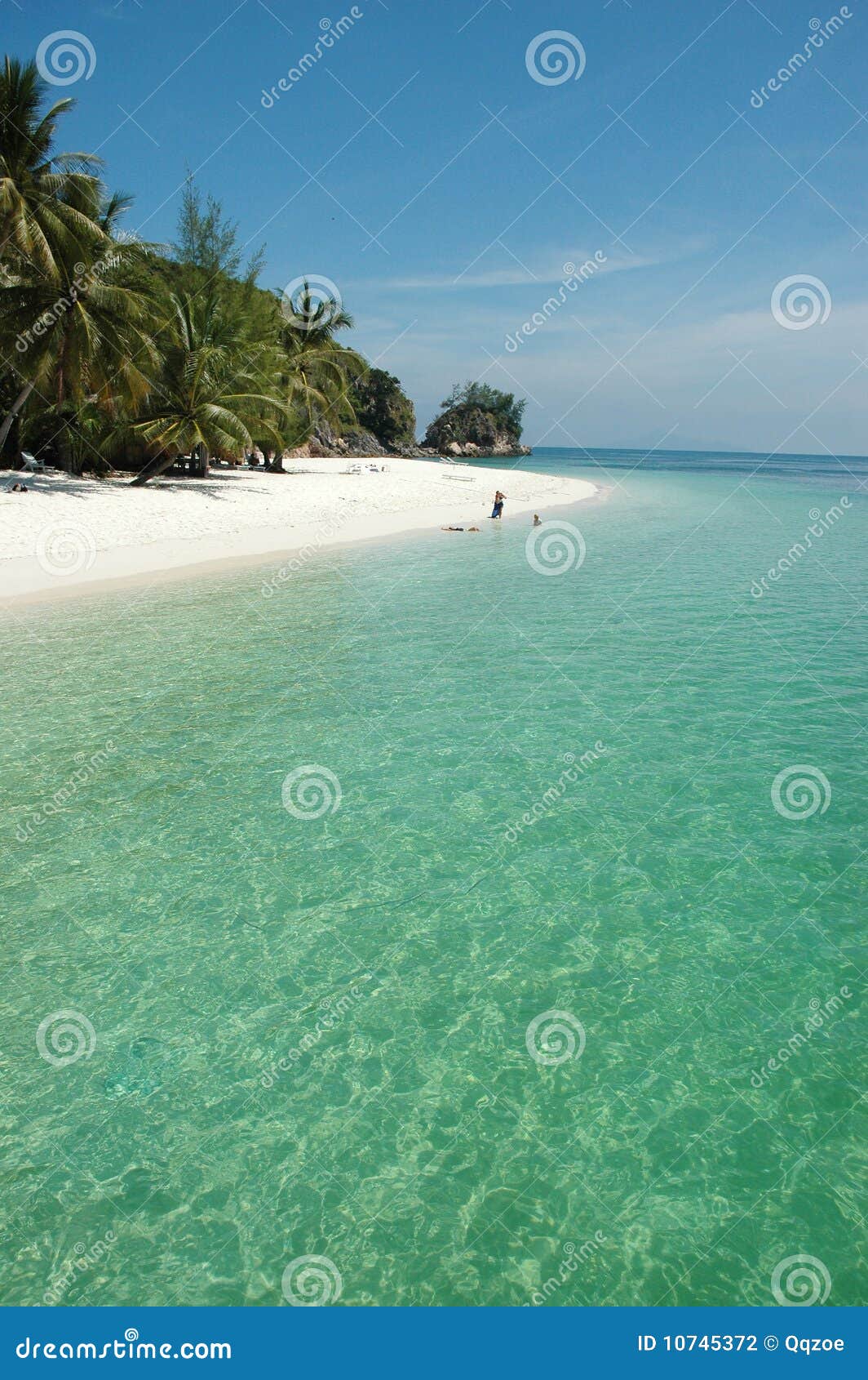 Pulau Rawa Island stock photo. Image of white, tree, green - 10745372