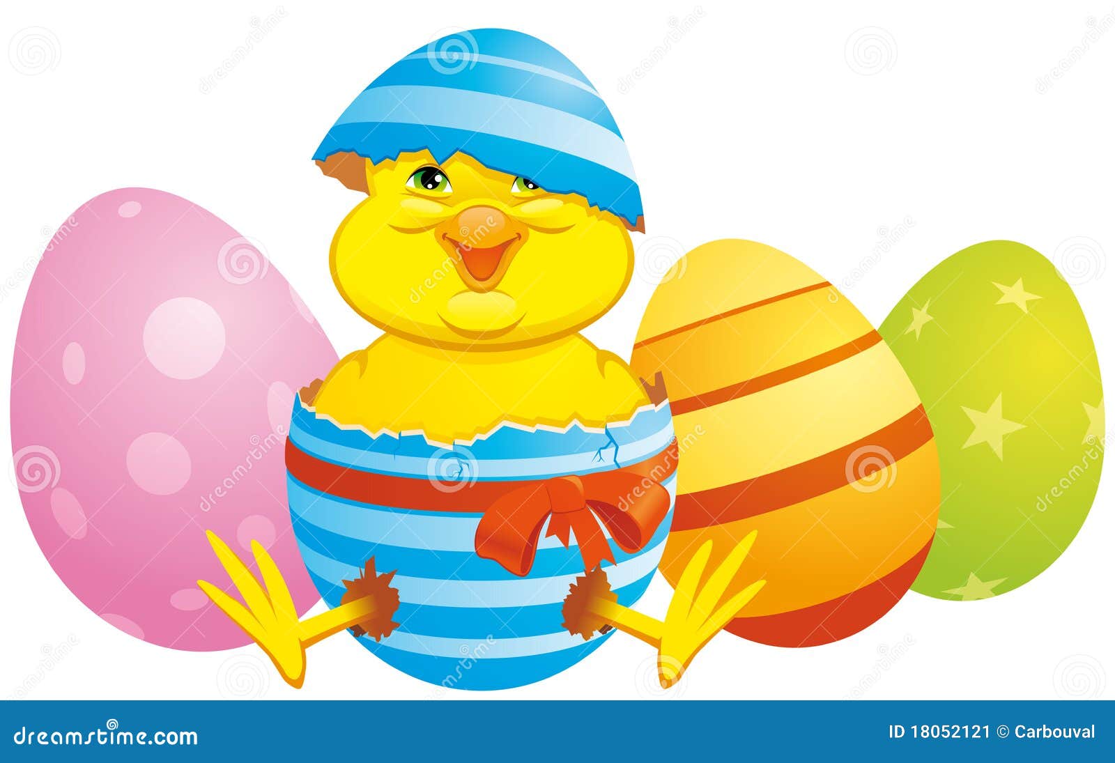 Pulcino di Pasqua illustrazione di stock. Illustrazione di felice ...