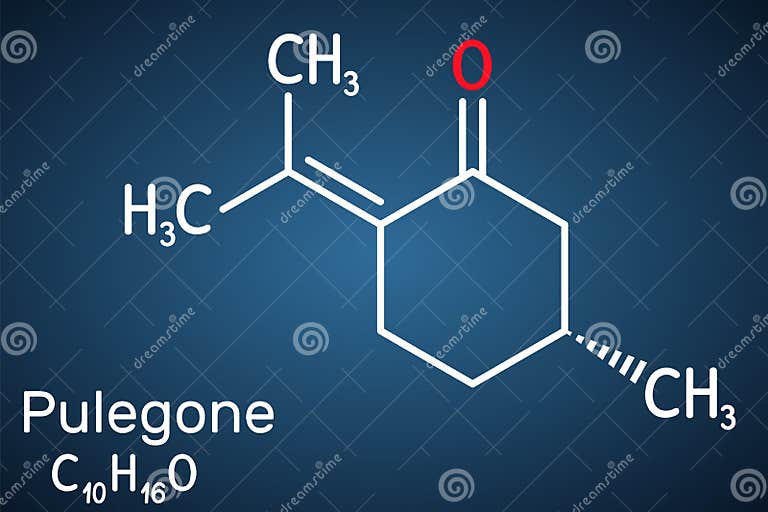 Pulegone Molecule. it is Natural Component of Essential Oils ...
