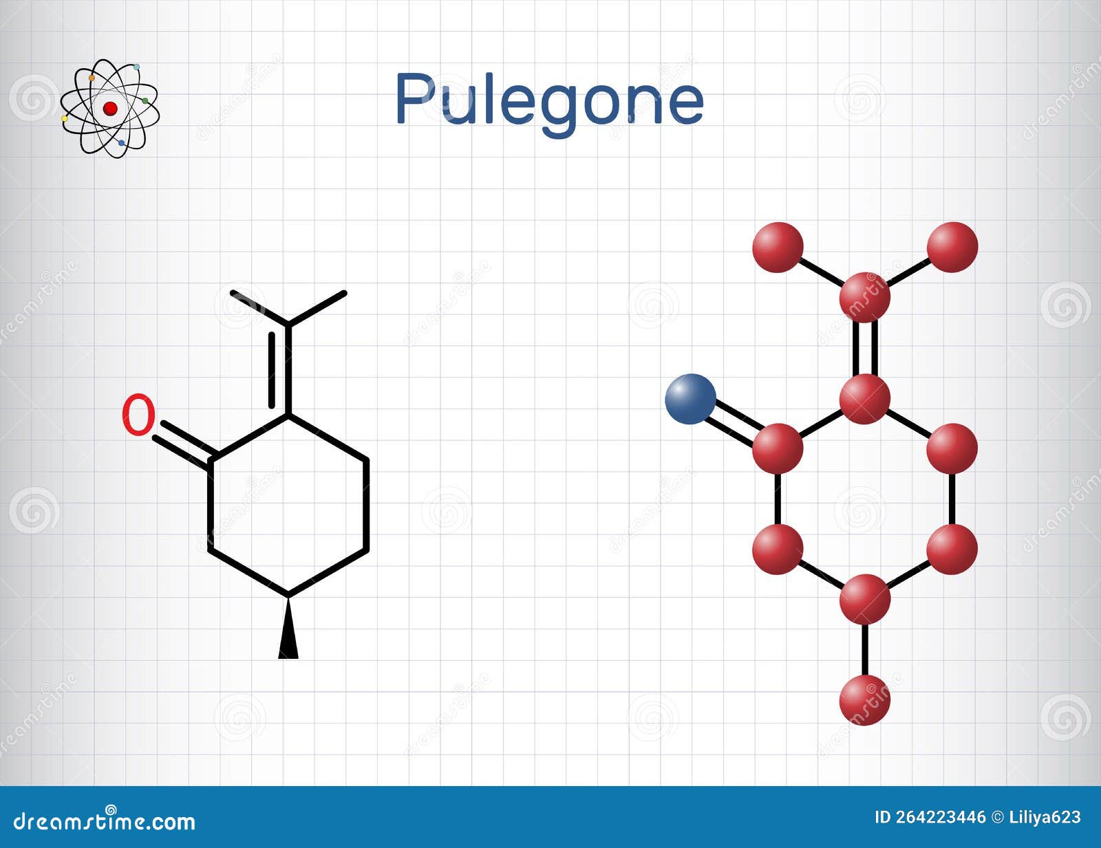 Pulegone Molecule, Molecular Structures, Monoterpene, 3d Model ...