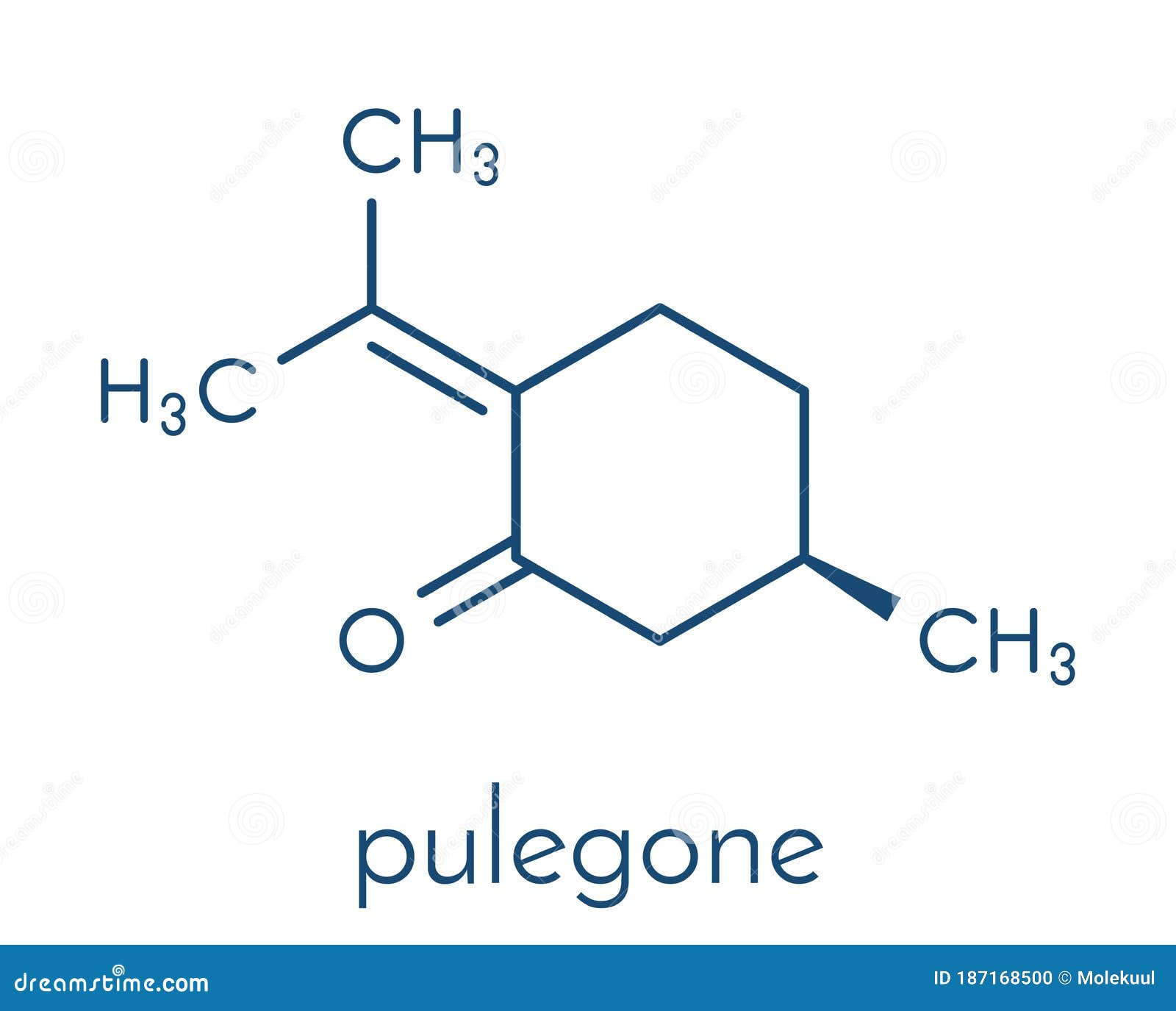 Pulegone Molecular Structure, 3d Model Molecule, Monoterpene ...