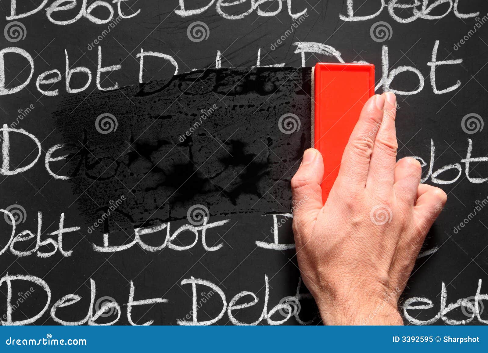 Pulendo i debiti assenti. immagine stock. Immagine di radura - 3392595