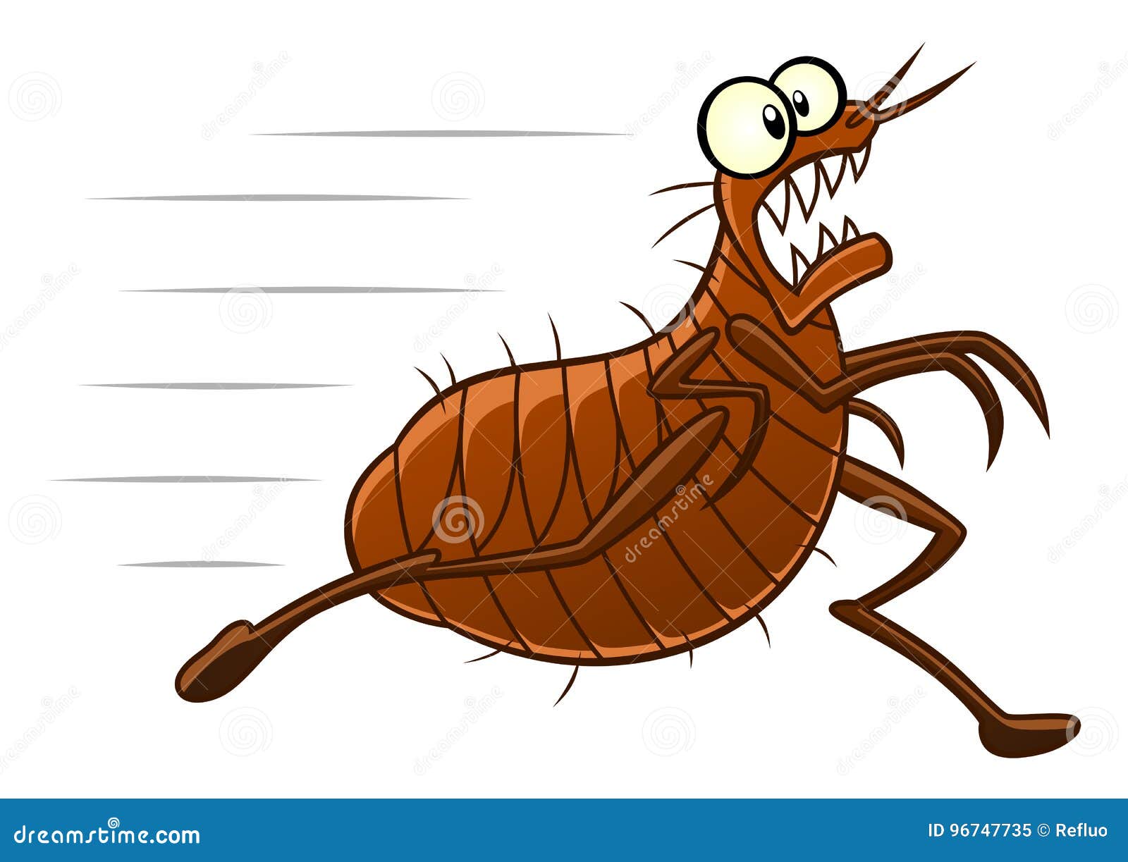 Pulga Asustada De Funcionamiento Ilustración del Vector - Ilustración ...