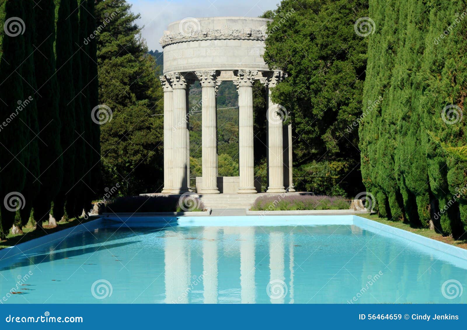 Pulgas Water Temple, California Stock Image - Image of mansion, columns ...